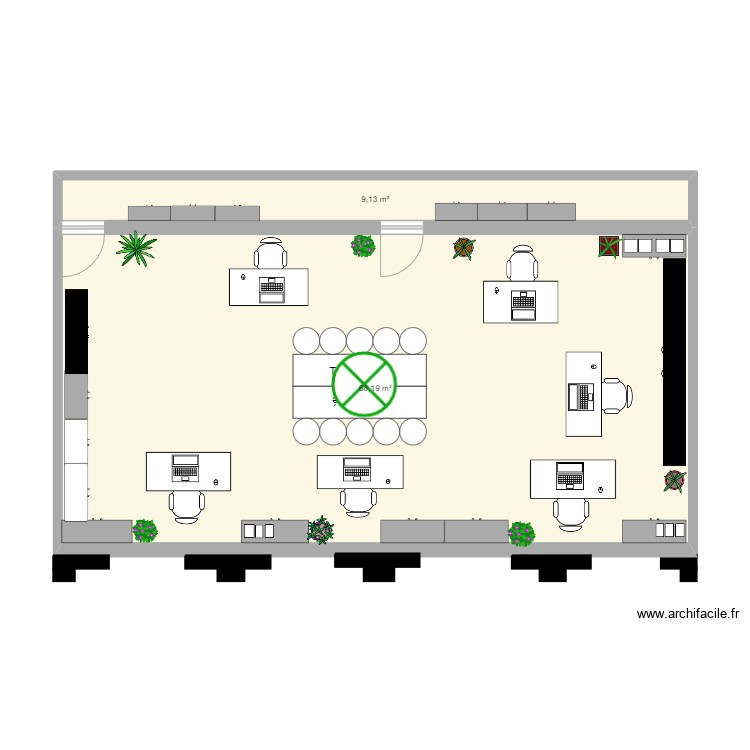 Arts pla Enzo - Plan 2 pièces 77 m2 dessiné par Enzofr