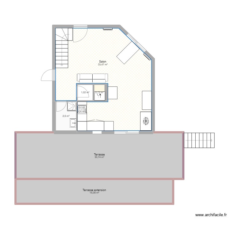La Tranche - Plan 6 pièces 84 m2 dessiné par nicarch
