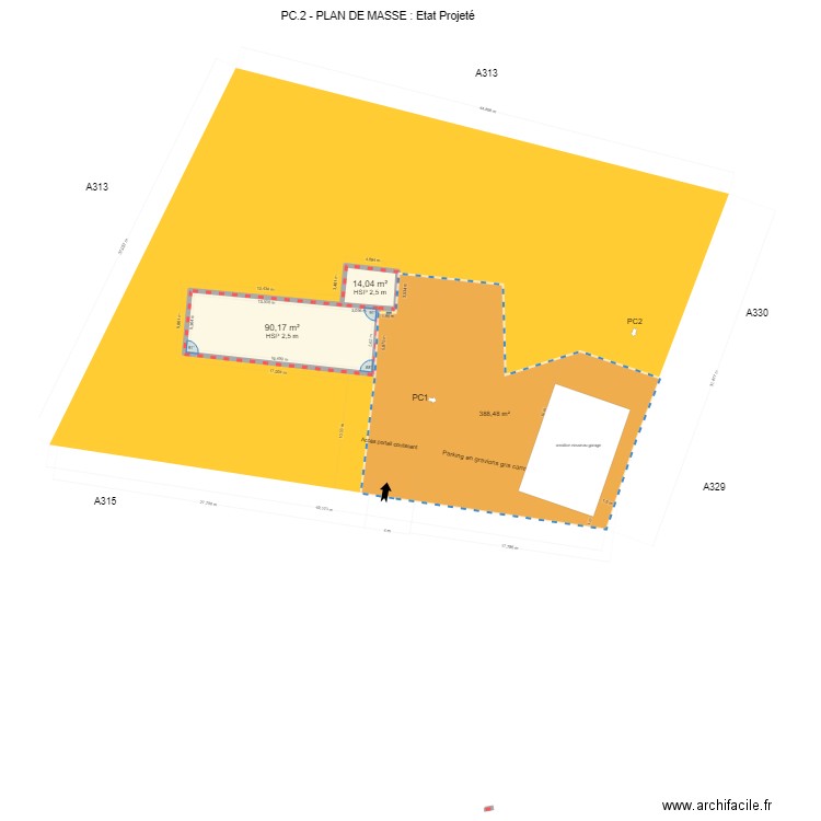 pc2 - Plan 2 pièces 104 m2 dessiné par Mickael7640