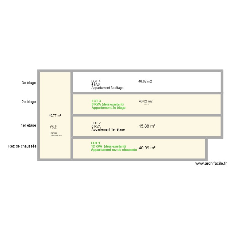 Plan découpage lot DOLLER - Plan dessiné par jojoral