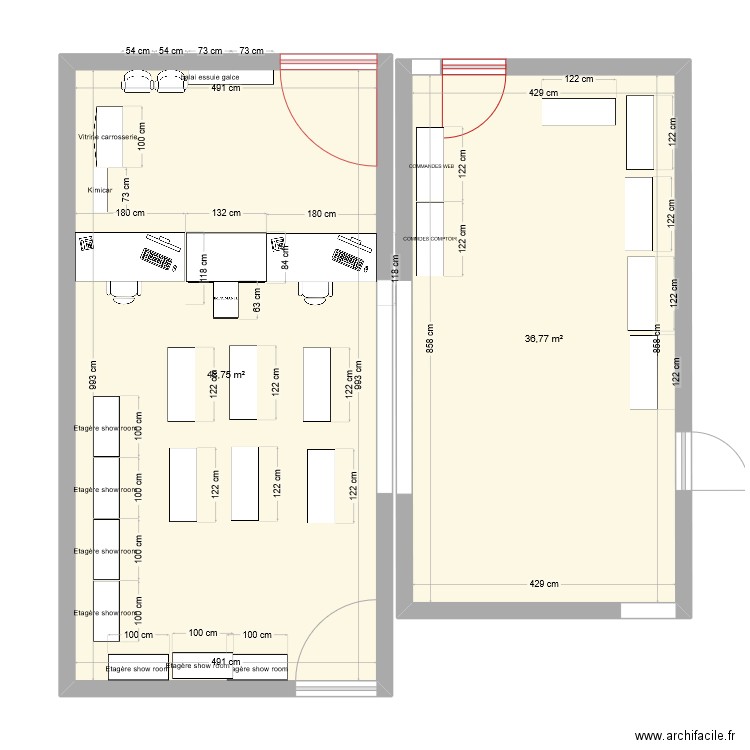 PLAN PAW - Plan 2 pièces 86 m2 dessiné par PLANPAW