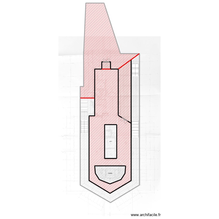 Implant Sphinx Observatory Rep Public 6 - Plan 7 pièces 1018 m2 dessiné ...