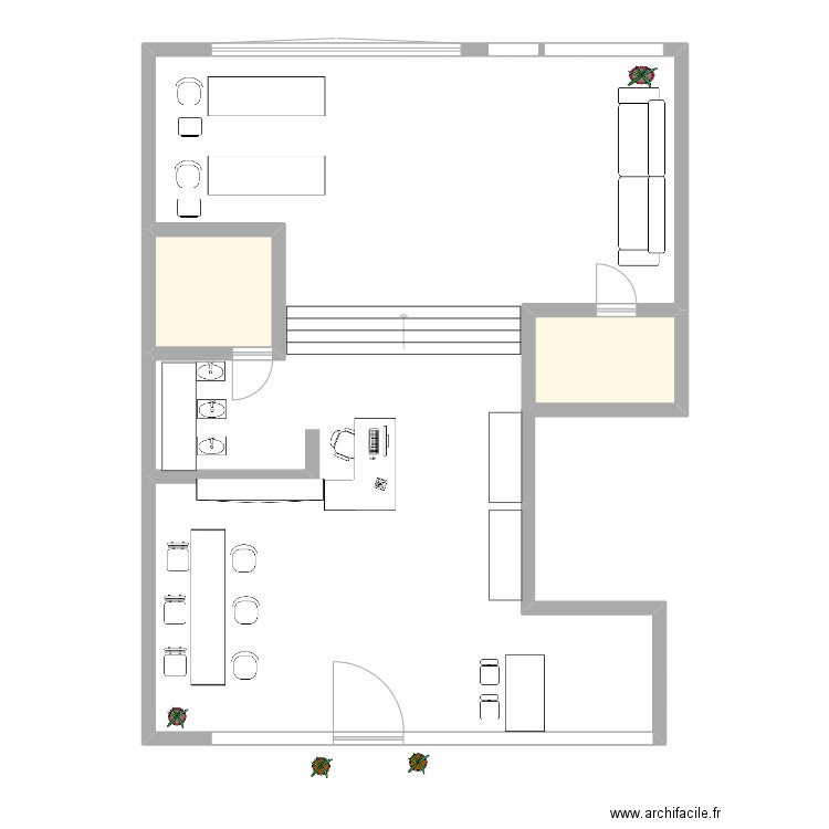 nailash concept - Plan 2 pièces 10 m2 dessiné par servanera