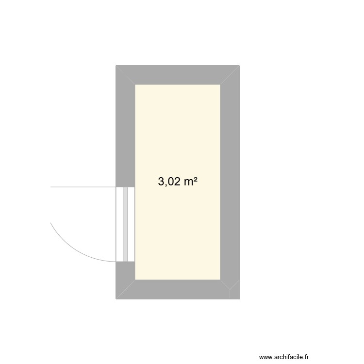 cabane - Plan 1 pièce 3 m2 dessiné par lio17000