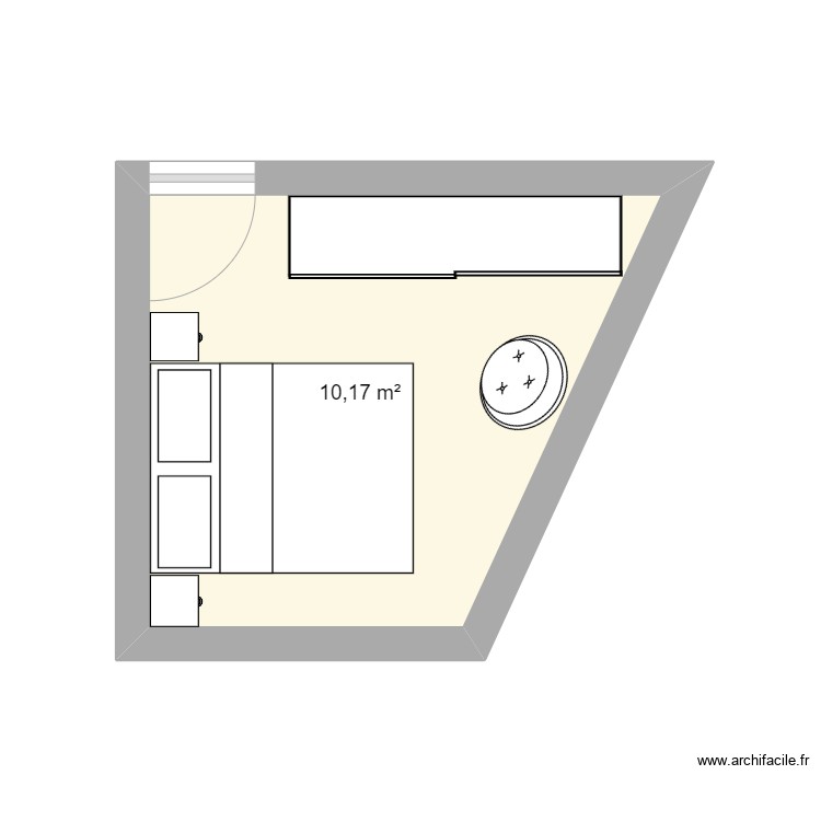 breti CH2 - Plan 1 pièce 10 m2 dessiné par patetflo