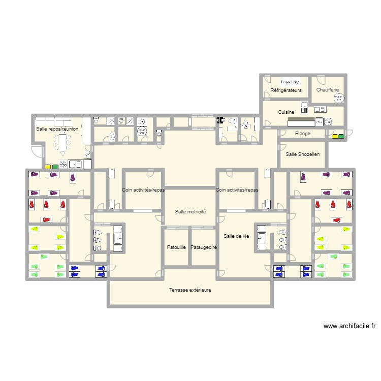 Plan – CRECHE – Par NOLWENNALLI ️ | ArchiFacile