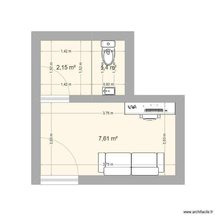 Plan – local idel meridienne – Par jessouill ️ | ArchiFacile