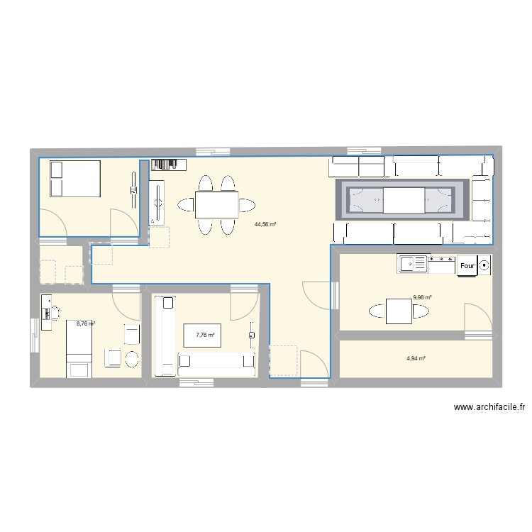 plan de maison2 - Plan 5 pièces 76 m2 dessiné par VECTOUR