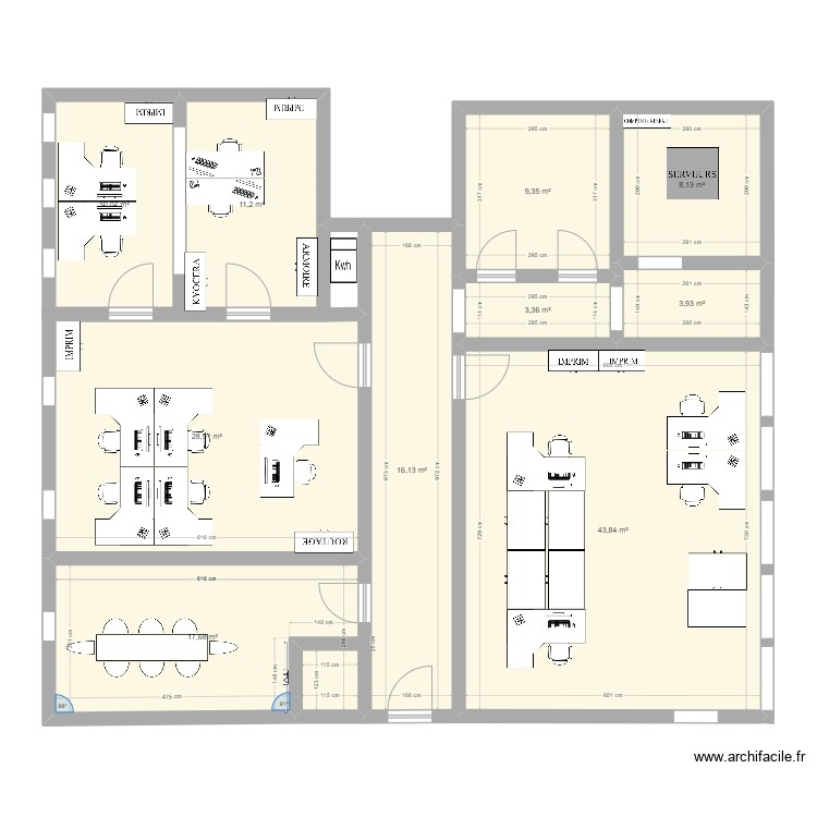 HSK - Plan 4 pièces 68 m2 dessiné par hskpartners92