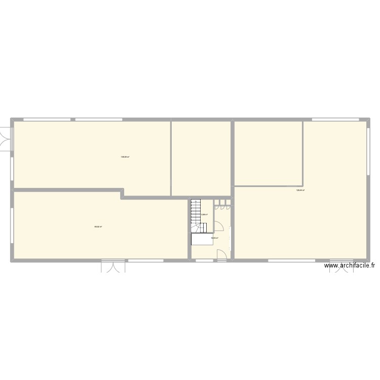 RDC bâtiment collectif - Plan 5 pièces 336 m2 dessiné par leleOOO