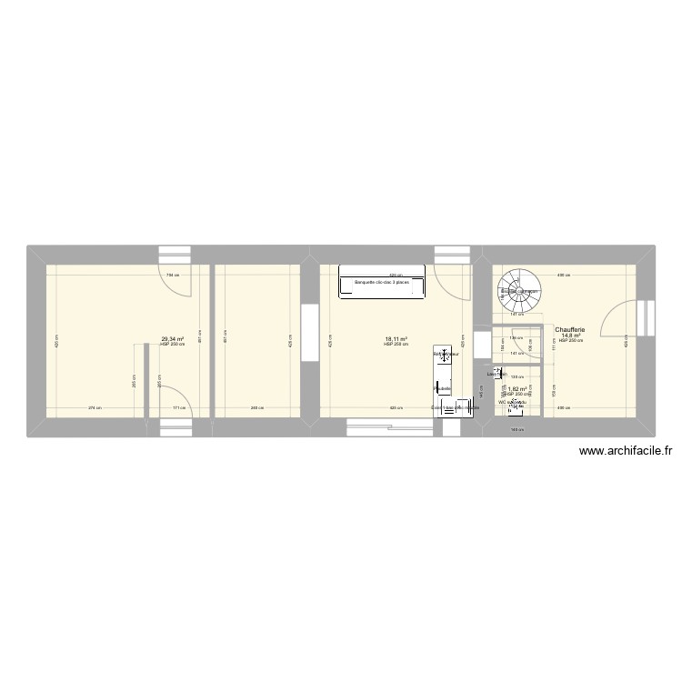 Étage pool housse - Plan dessiné par FredericArchi