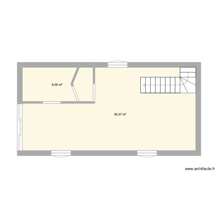 UIL - Plan 2 pièces 36 m2 dessiné par adrillve