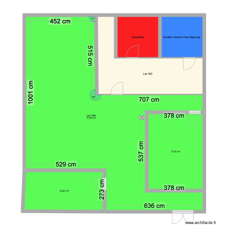 Lot - Plan 6 pièces 142 m2 dessiné par babiche