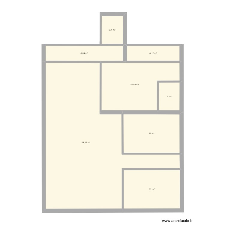 Plan NEW - Plan 8 pièces 108 m2 dessiné par Ghazi_Tn47