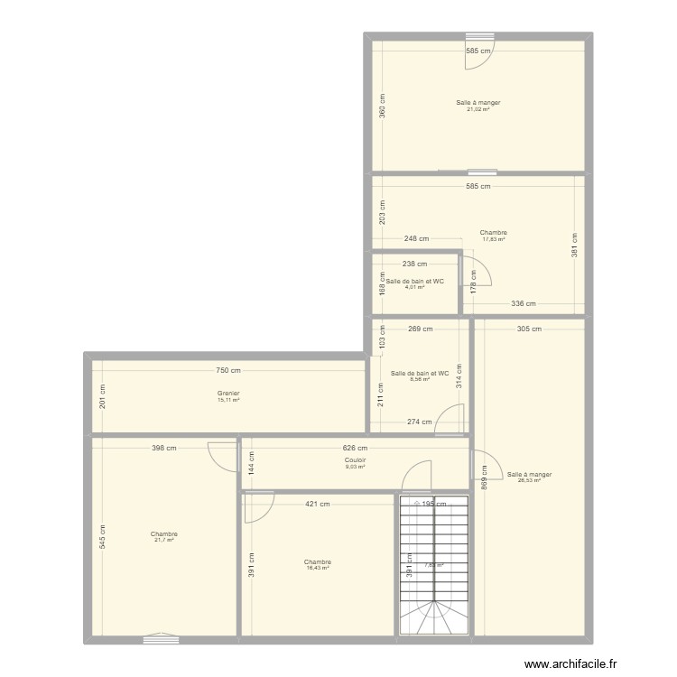 Plan – Vierzon étage – Par Xystius ️ | ArchiFacile
