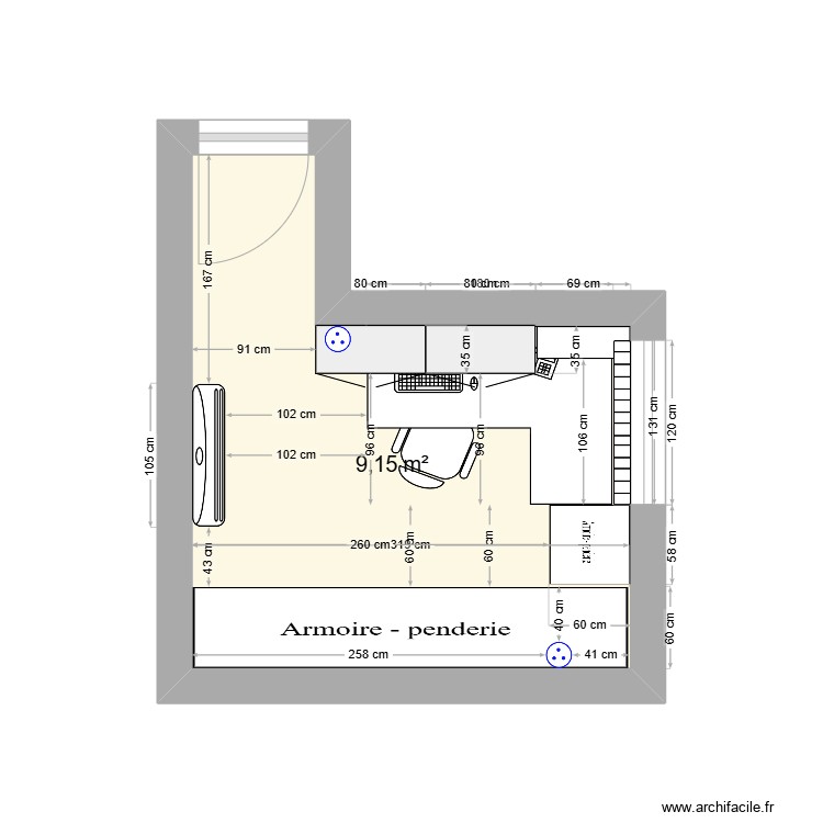 dressing - Plan dessiné par SSSirija