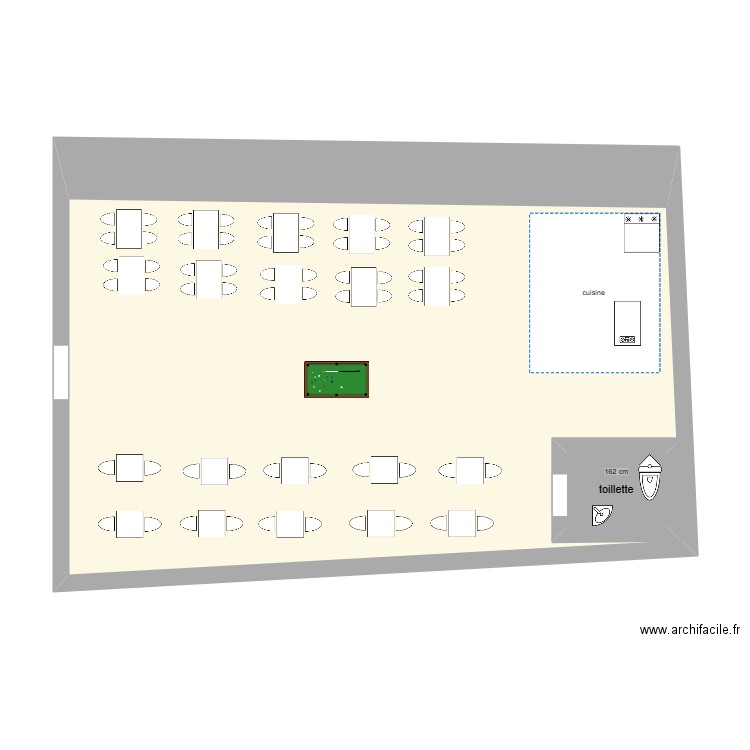 resto - Plan 2 pièces 61 m2 dessiné par karlito290VP
