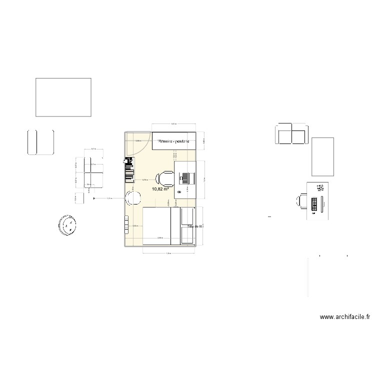 Chambre BB4 - Plan dessiné par DJPCB