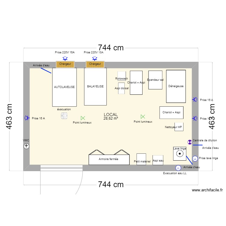LOCAL NEYRPIC - Plan dessiné par AndréaSAMSIC