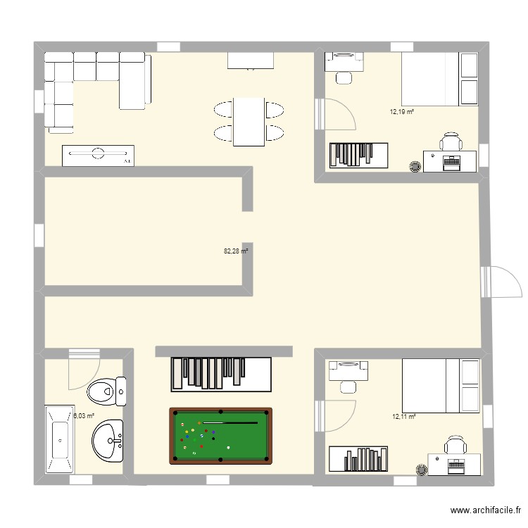 Plan – appart – Par matheoooooo ️ | ArchiFacile