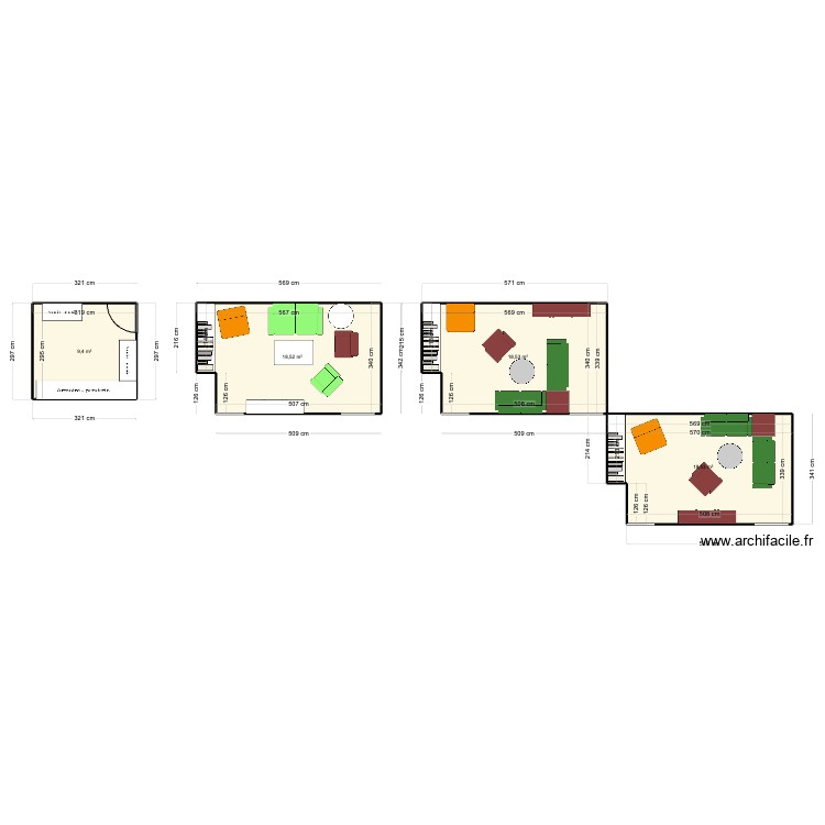 Appart - Plan 4 pièces 65 m2 dessiné par Bakanano