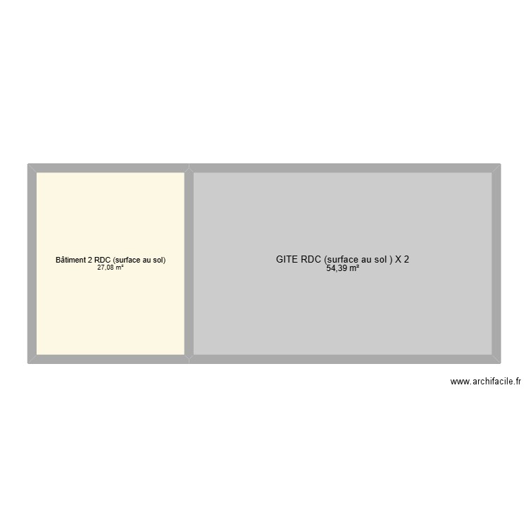 LE BOULOY BAT. 2 - Plan 2 pièces 81 m2 dessiné par LPoitou