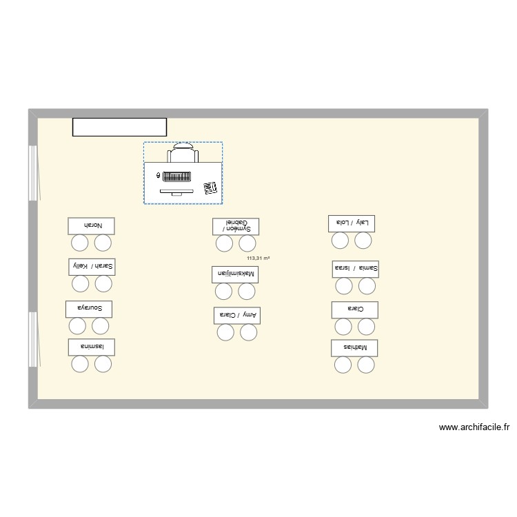 Plan 3P Pol - Plan 1 pièce 113 m2 dessiné par Mu71