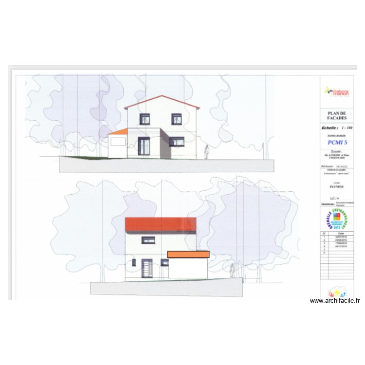 facade - Plan dessiné par richard13fr