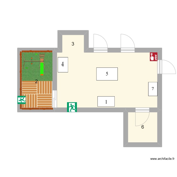 Crèche - Plan dessiné par Clara lrv