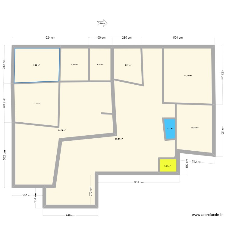 dar alouch etage - Plan 11 pièces 160 m2 dessiné par mohamed2205