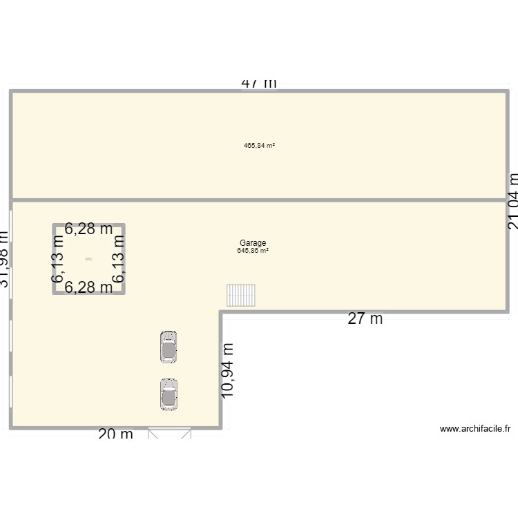 usine - Plan 3 pièces 1195 m2 dessiné par KYL000000