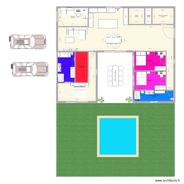 villa 1 - Plan dessiné par janin69