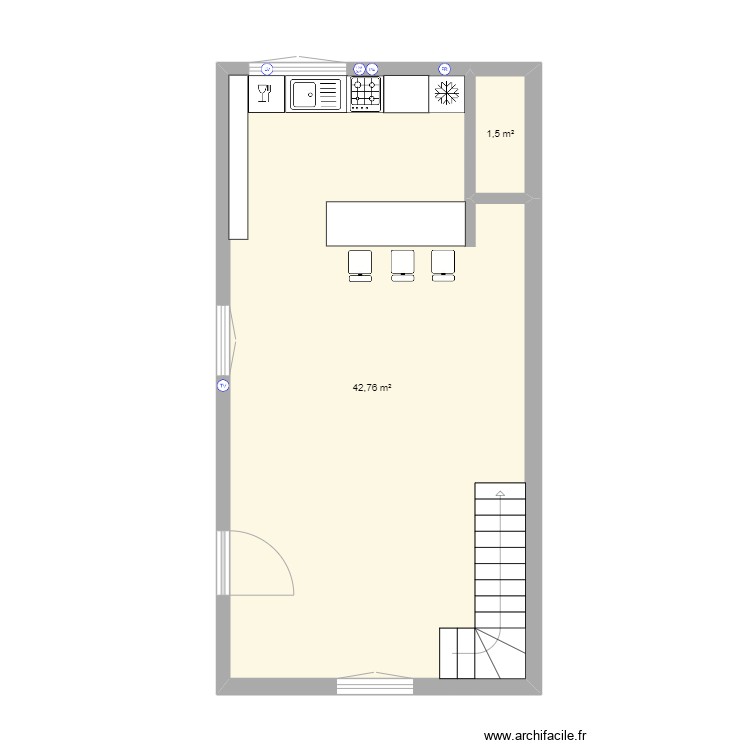 Maison LGC - Plan 2 pièces 44 m2 dessiné par MayLili