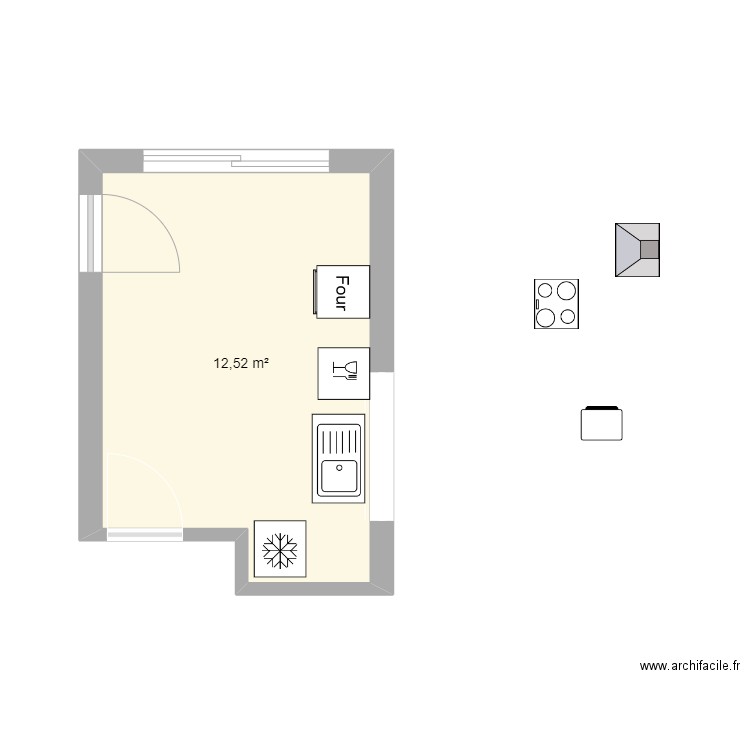 cuisine Carnac - Plan dessiné par Labatut