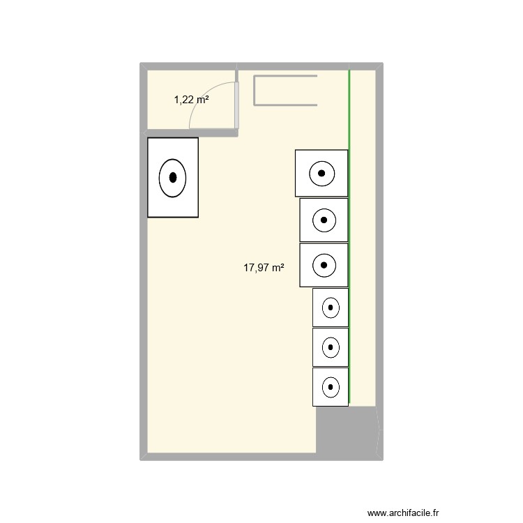 laverie - Plan 2 pièces 19 m2 dessiné par Lav06