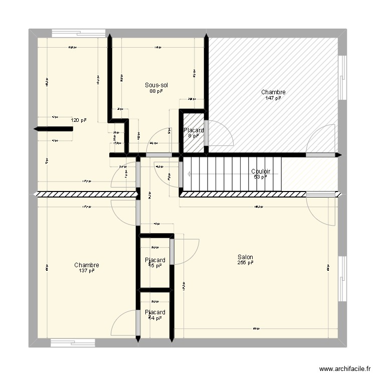 Plan – sous-sol maison mur – Par gobeil43 ️ | ArchiFacile