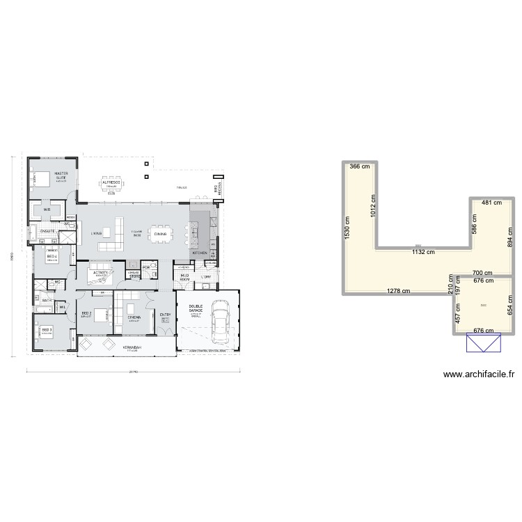 projet villa - Plan dessiné par bigmacq