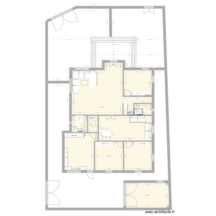 plan maison - Plan 4 pièces 185 m2 dessiné par momo0107