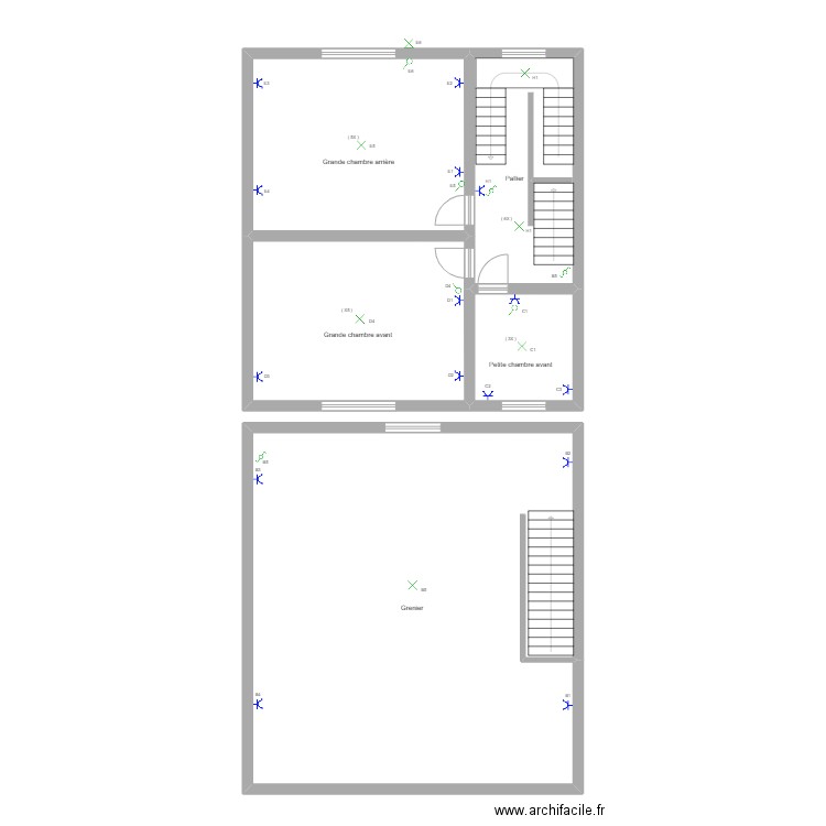 Etage 1 Lucas - Plan 5 pièces 156 m2 dessiné par damien011293