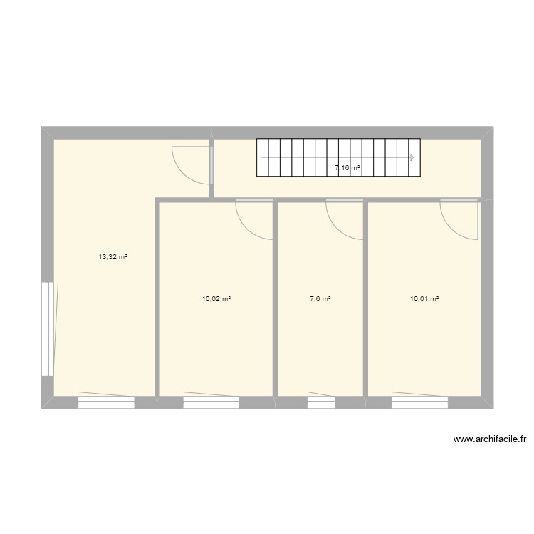 Surelev - Plan 5 pièces 48 m2 dessiné par GASTOUD