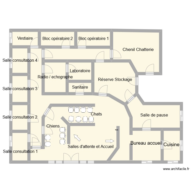 Plan – clinique arcadia – Par Melkira ️ | ArchiFacile
