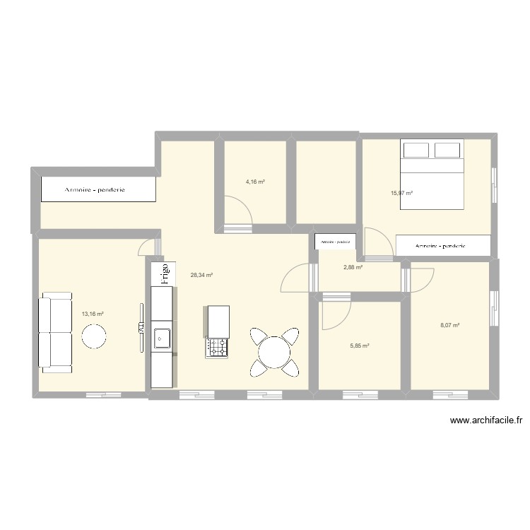 plan idee 2 - Plan 7 pièces 78 m2 dessiné par delphineql