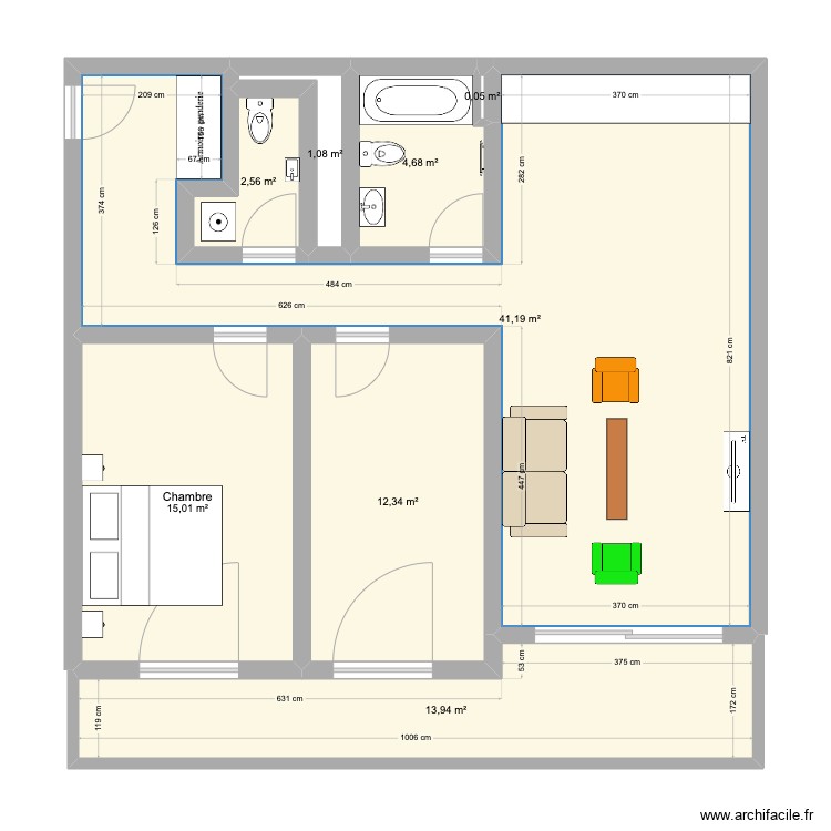 Home - Plan 8 pièces 91 m2 dessiné par Luluberlu1026