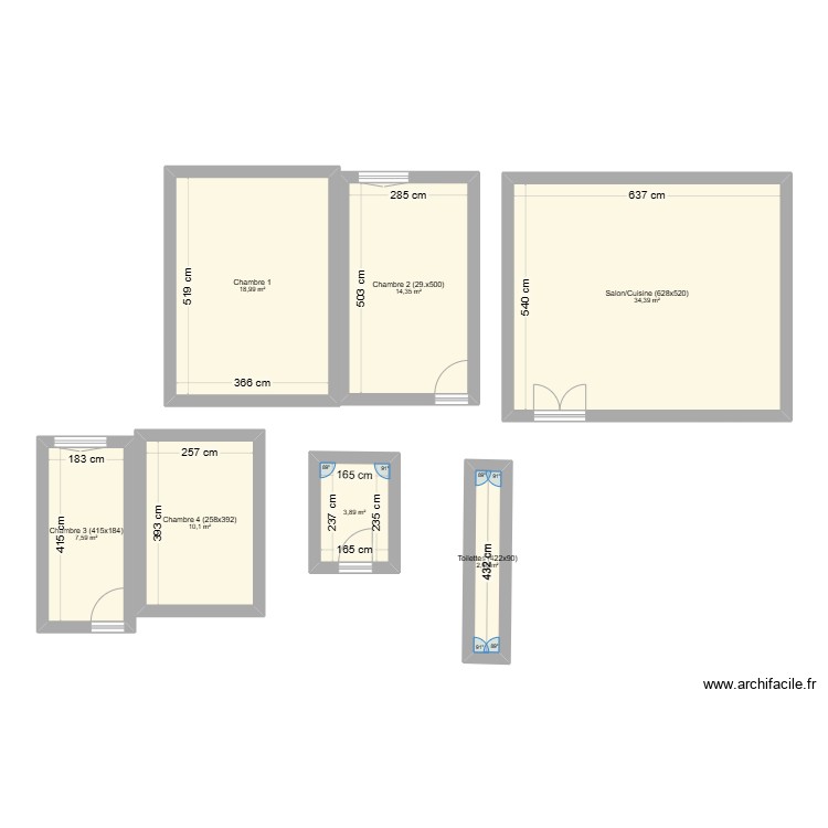 Vernier - Plan 7 pièces 92 m2 dessiné par Vernier NICE