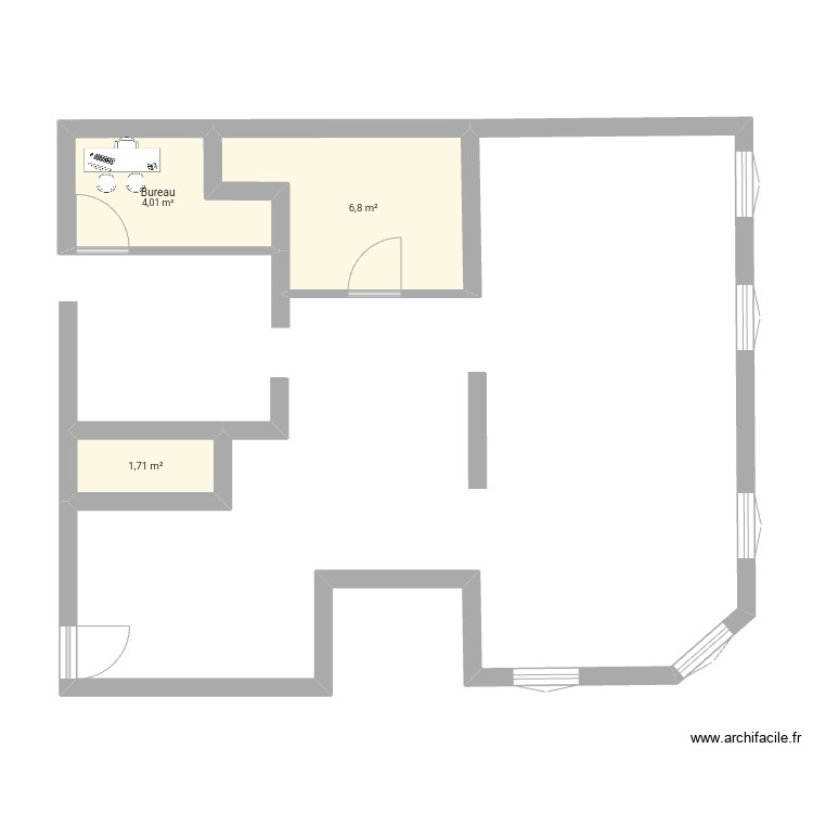 Mam - Plan 3 pièces 13 m2 dessiné par lolo572