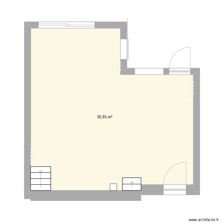 Salon avec dim correctes - Plan dessiné par titidu94