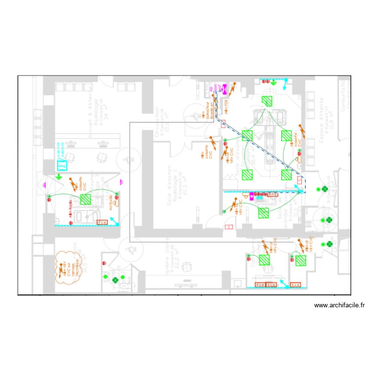 courant faible - Plan dessiné par clemhrn_