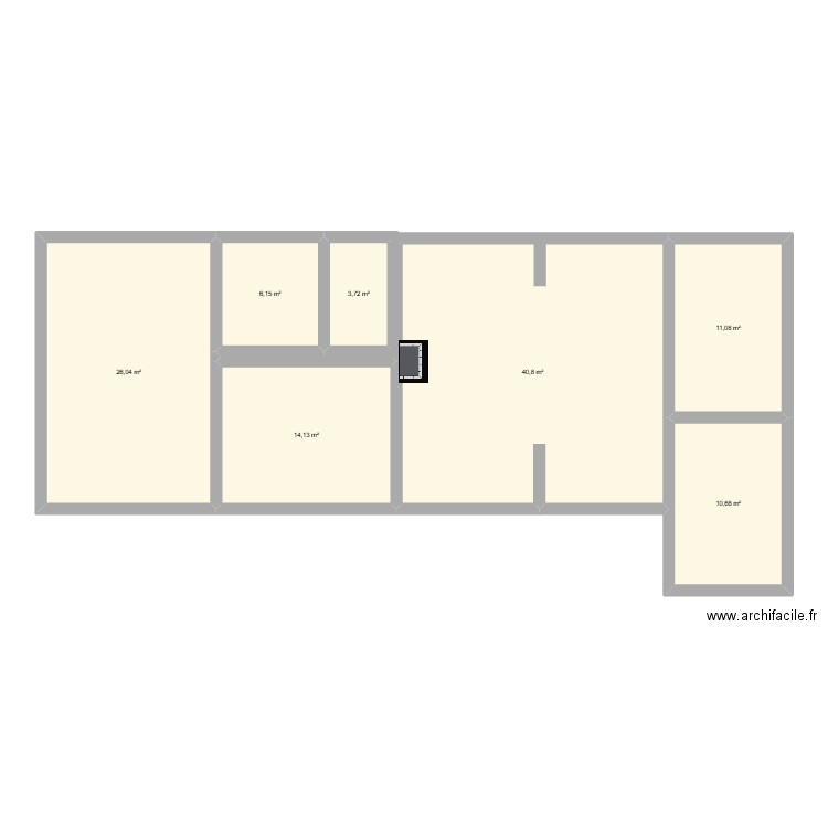 PLAN cote - Plan 7 pièces 113 m2 dessiné par Tiff4ny