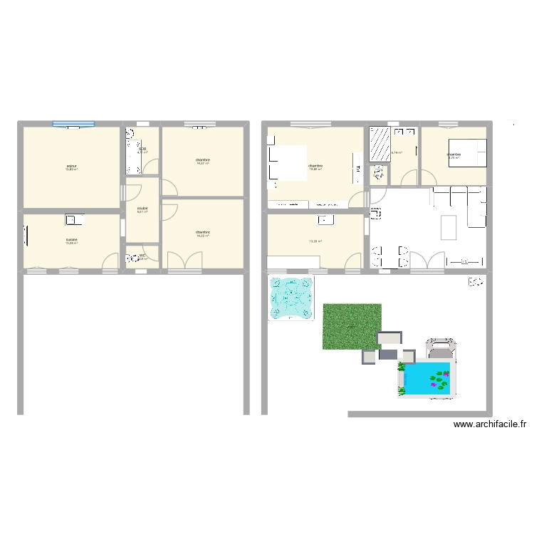 maison st pierre - Plan 14 pièces 172 m2 dessiné par enzo14