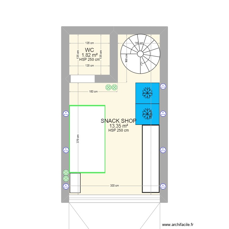 Plan – SNACK SHOP PROPOSITION 1 – Par HOLDINGBENOMAR ️ | ArchiFacile